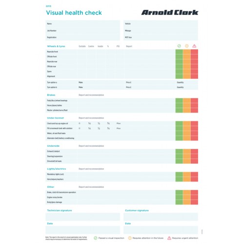 G115 VISUAL HEALTH CHECK PADS
