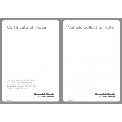 A4 CERTIFICATE OF REPAIR